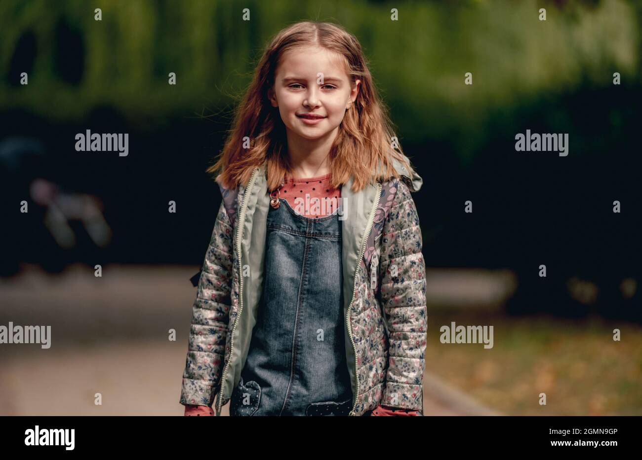 School girl portrait outdoors Stock Photo - Alamy