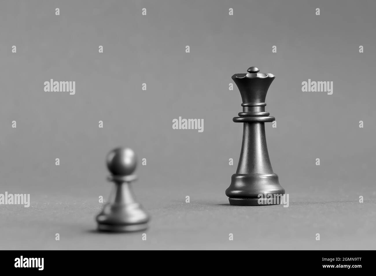 Black queen and black pawn. Chess. Photo Stock Photo - Alamy