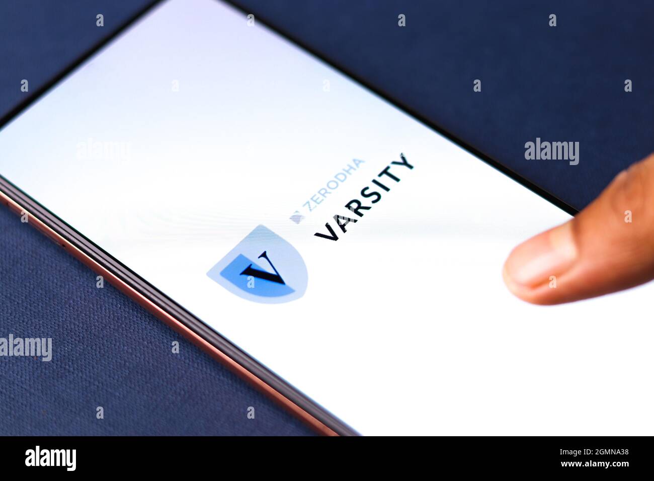 West Bangal, India - August 21, 2021 : Versity by zerodha logo on phone ...
