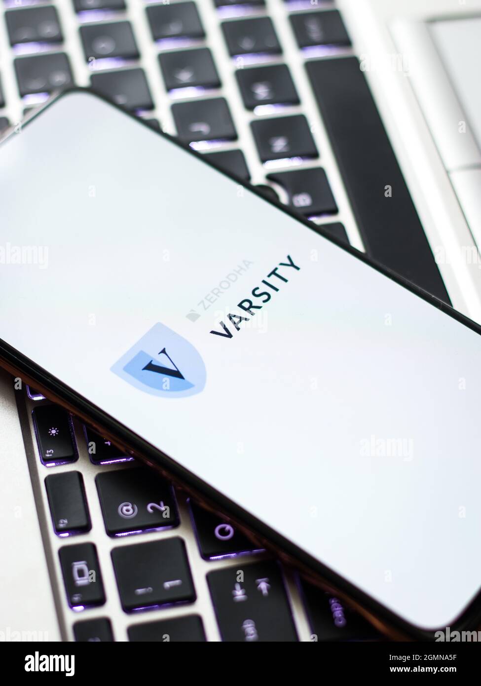 West Bangal, India - August 21, 2021 : Versity by zerodha logo on phone ...