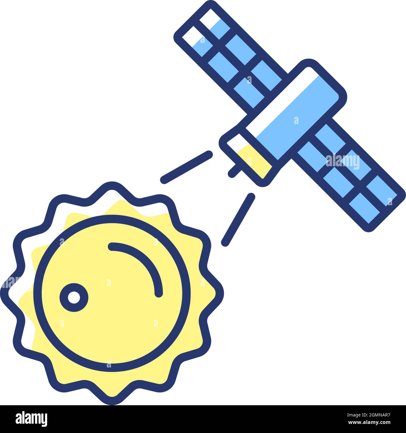 Sun observation process yellow RGB color icon Stock Vector Image & Art ...