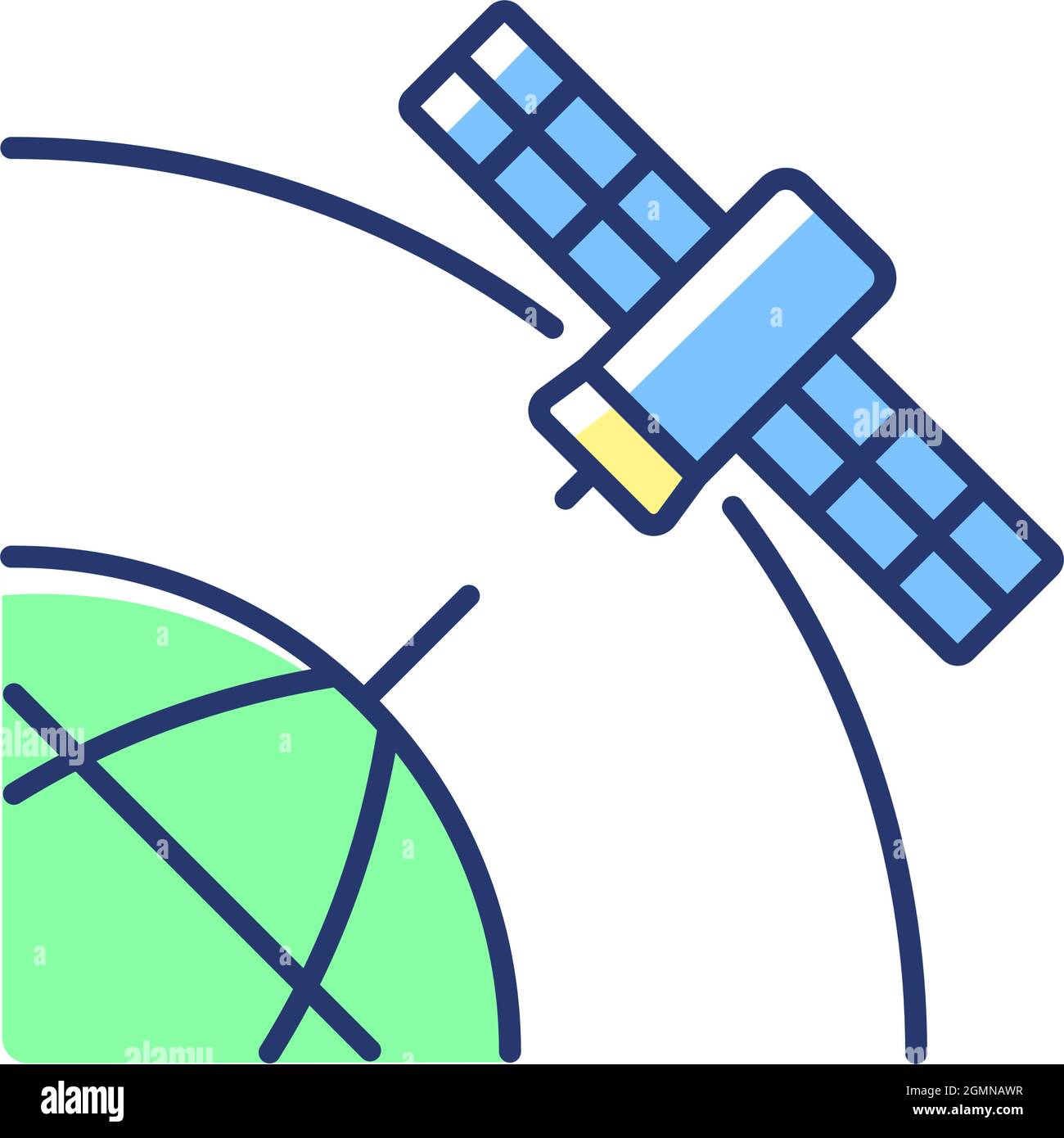 Polar Satellite blue, green RGB color icon Stock Vector Image & Art - Alamy