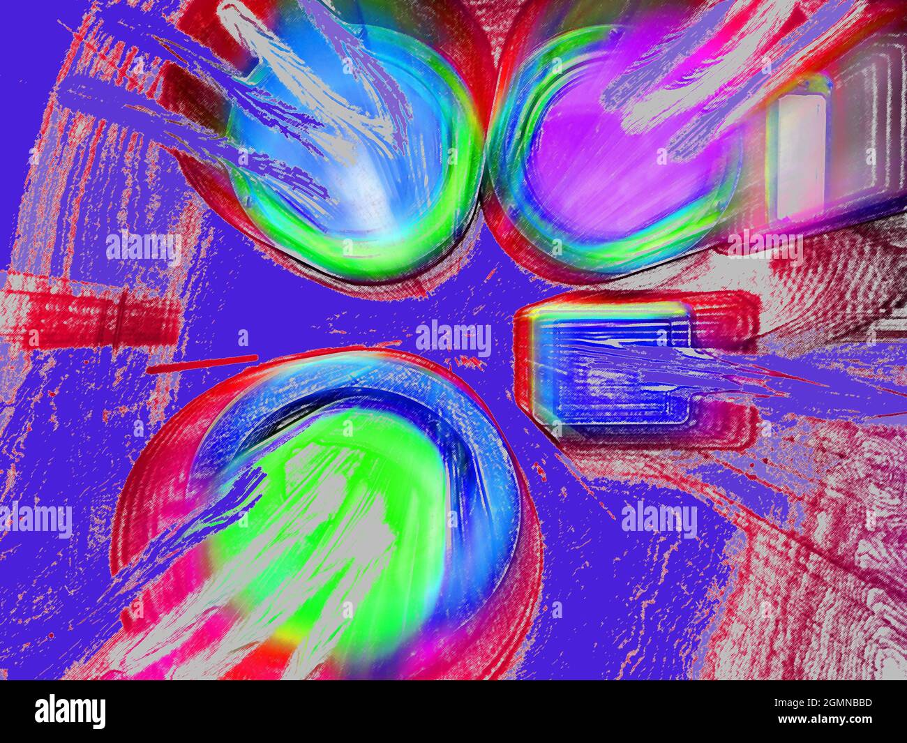 Rush and blue paint hi-res stock photography and images - Alamy
