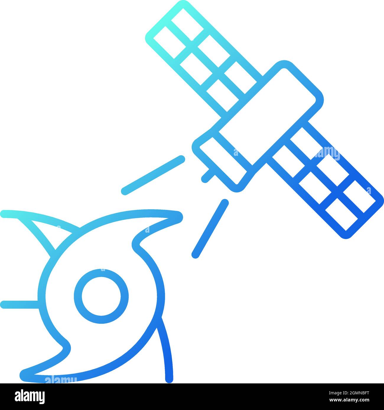 Weather, climate monitoring satellite gradient linear vector icon Stock Vector Image & Art - Alamy