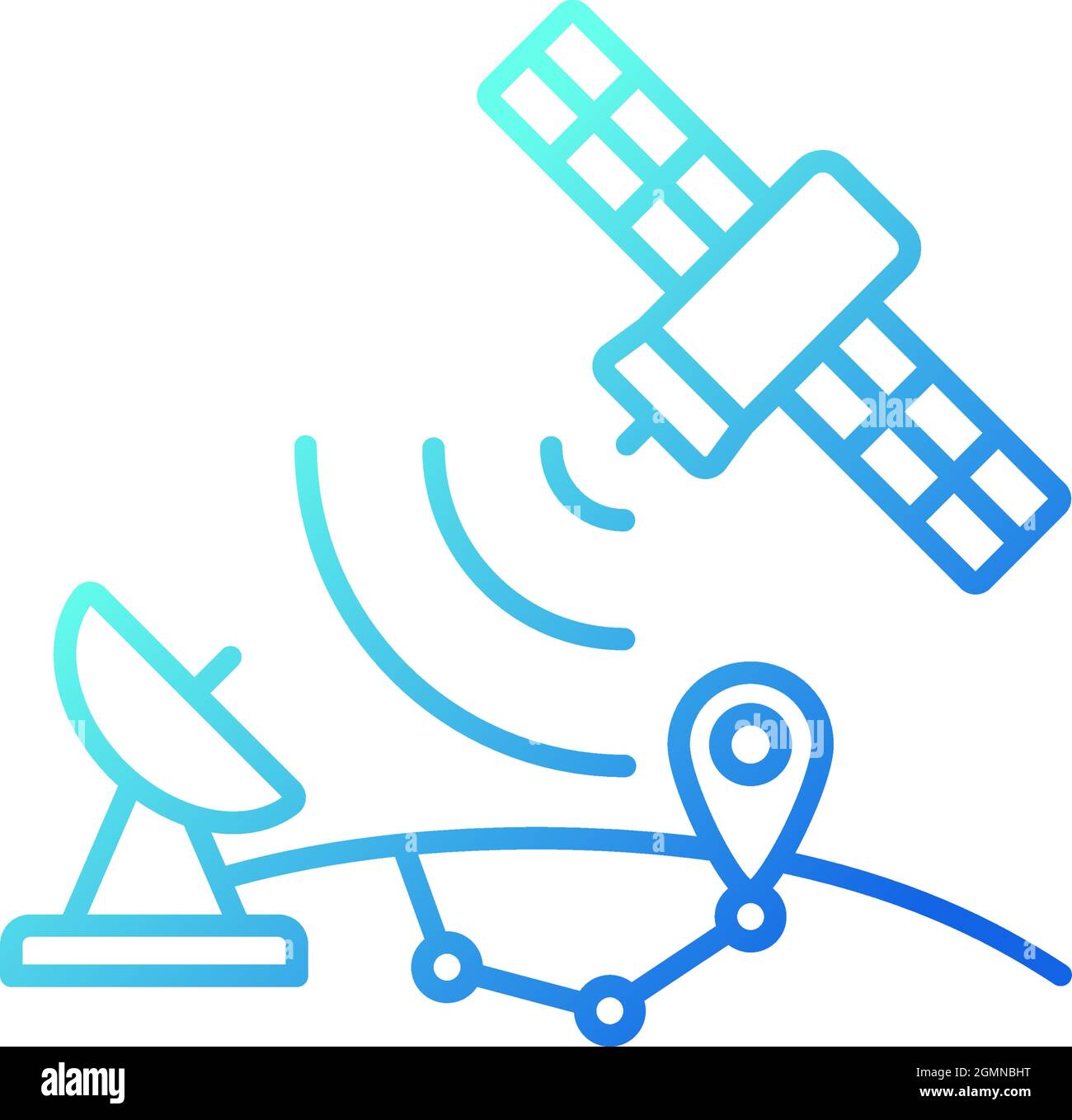 Global Positioning System gradient linear vector icon Stock Vector ...