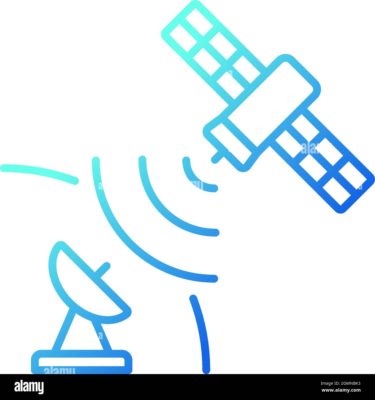 Satellite signal gradient linear vector icon Stock Vector Image & Art ...