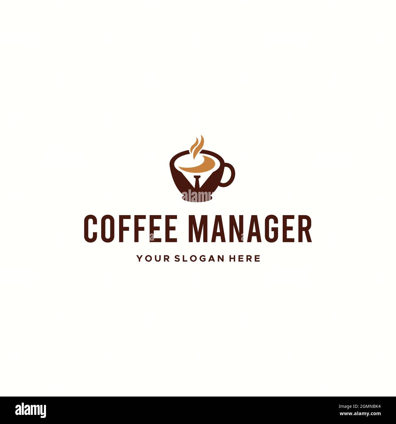 modern executive COFFEE freelancer cup logo design Stock Vector Image ...