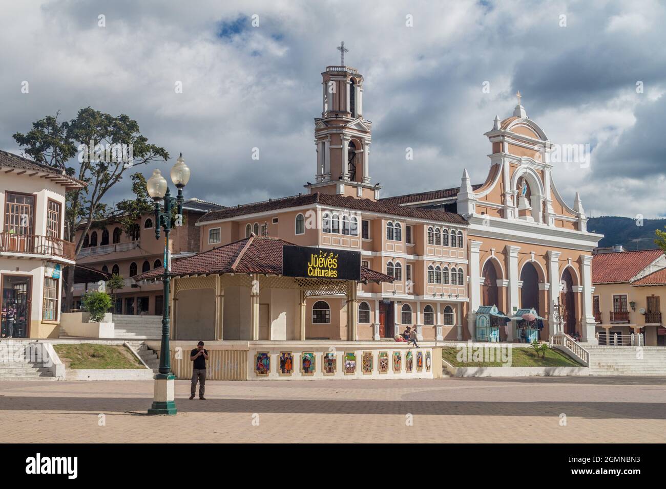 LOJA, ECUADOR - JUNE 15, 2015: Plaza de la Independencia square and ...