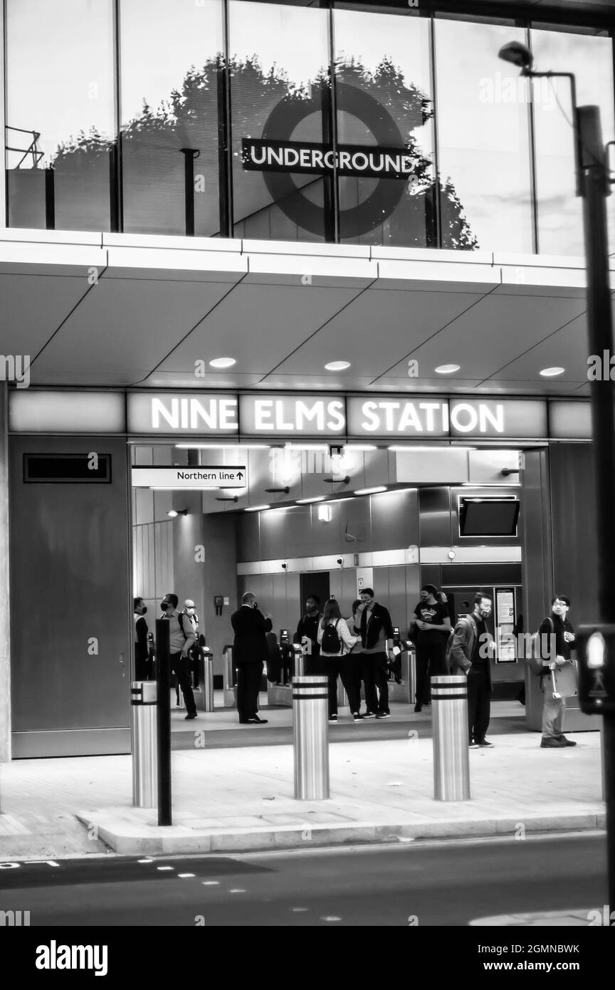 NINE ELMS, LONDON, ENGLAND- 20 September 2021: Nine Elms Station on the ...