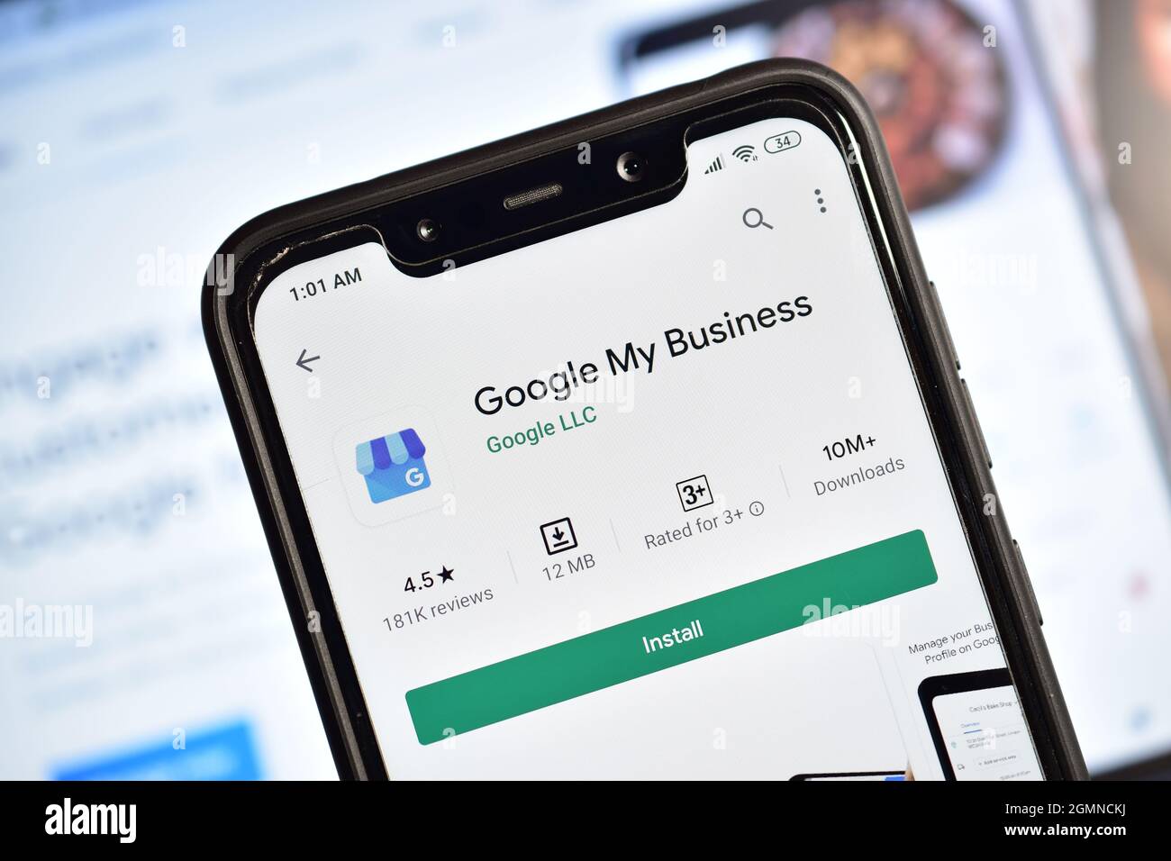 New Delhi, India 10 April 2020:- Google business application on ...