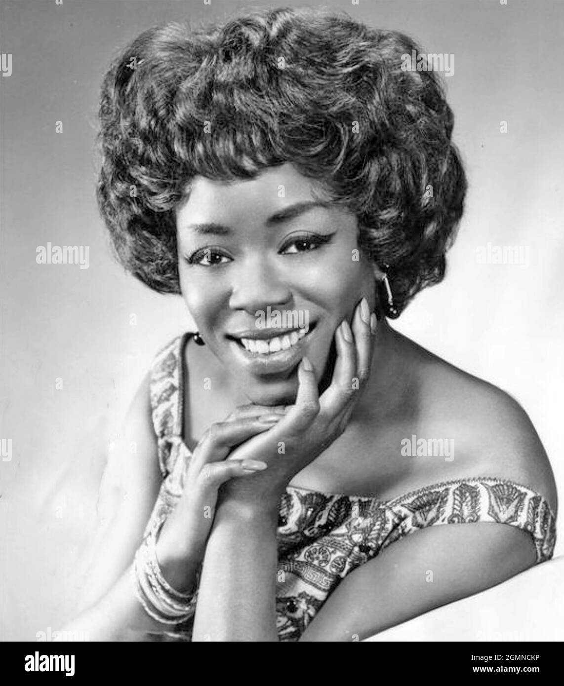 SARAH VAUGHAN (1924-1990) Promotional photo of American jazz singer ...