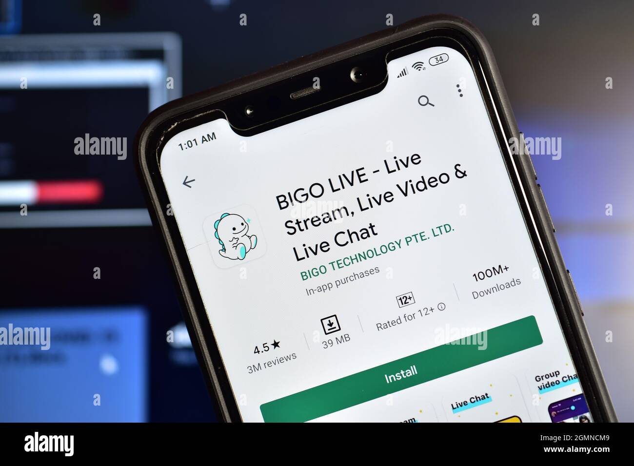 New Delhi, India 10 April 2020:- Bigo Live application on smartphone ... New Delhi, India 10 April 2020:- Bigo Live application on smartphone ...