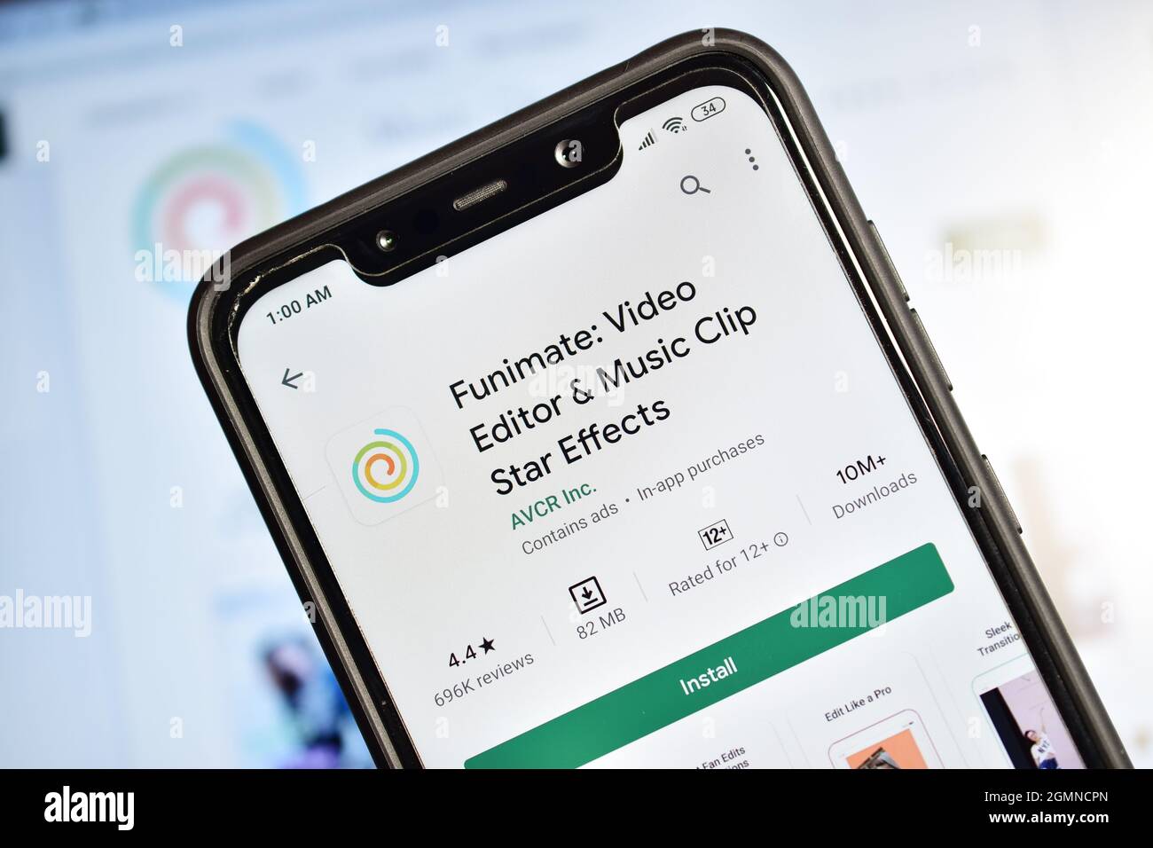 New Delhi, India 10 April 2020:- Funimate Video Editor Application ...