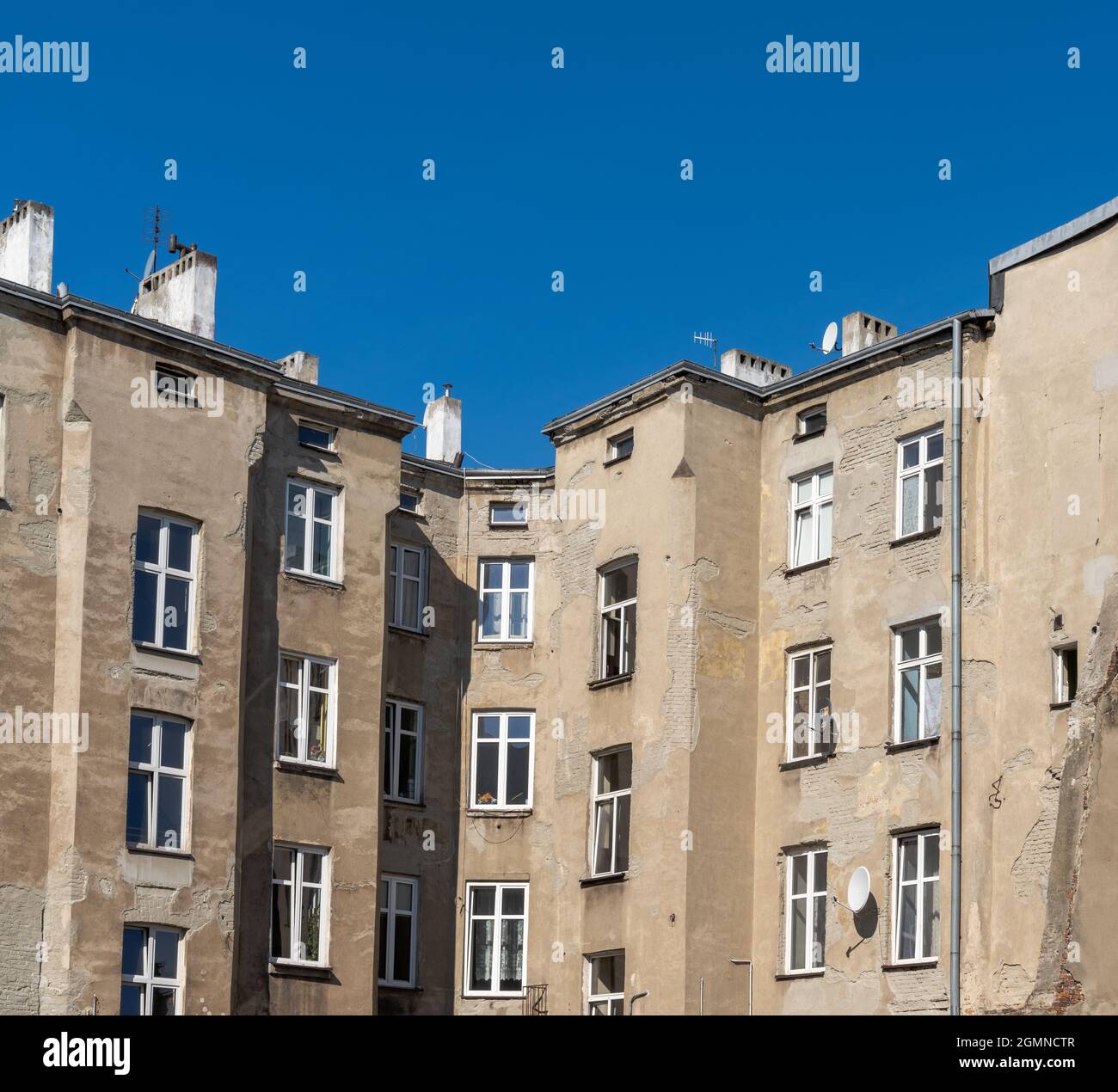 Lodz, Poland - September 9, 2021: run-down and shabby apartment ...