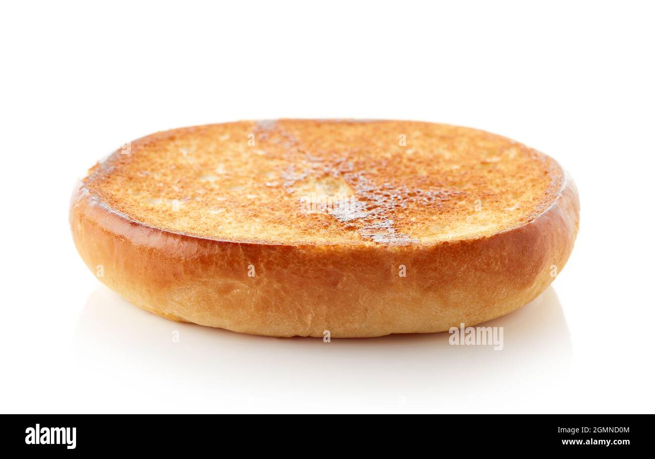 Burger bread bottom isolated on white background Stock Photo - Alamy