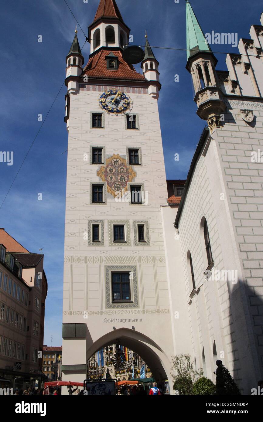 Zodiac Clock Tower, Munich, Bavaria, Germany Stock Photo - Alamy