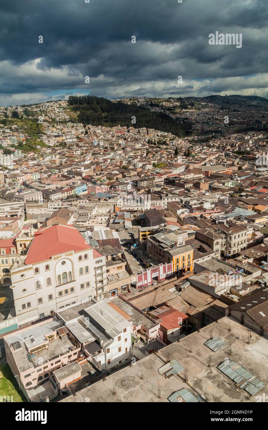 Aerial view of Quito, capital of Ecuador Stock Photo - Alamy