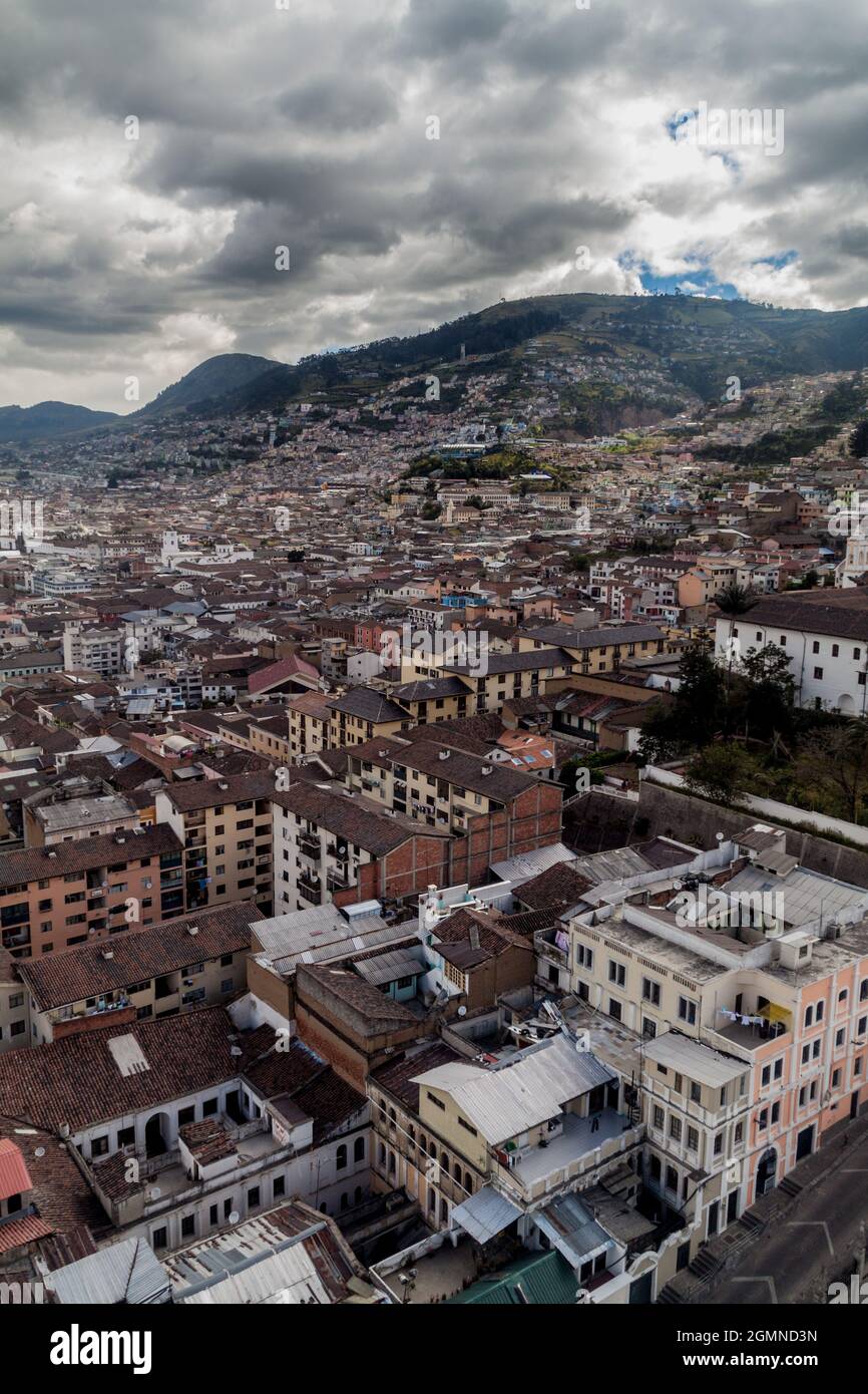 Aerial view of Quito, capital of Ecuador Stock Photo - Alamy