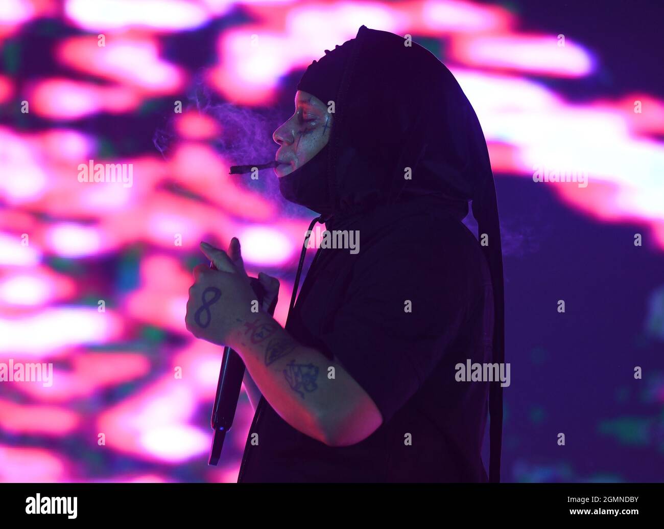 Miami FL, USA. 19th Sep, 2021. Trippie Redd performs during the Tripp ...