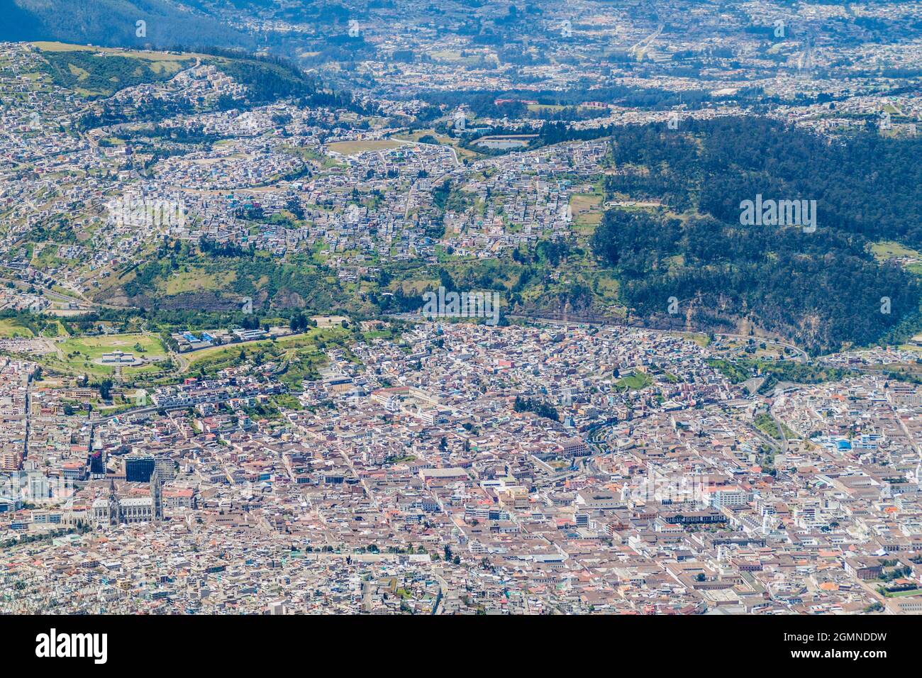 Aerial view of Quito, capital of Ecuador Stock Photo - Alamy