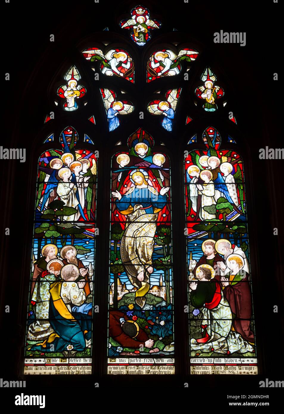 The east window, St. Andrew`s Church, Welham, Leicestershire, England ...
