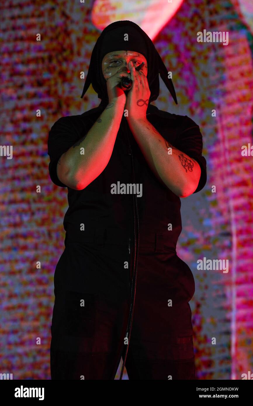 Miami FL, USA. 19th Sep, 2021. Trippie Redd performs during the Tripp ...