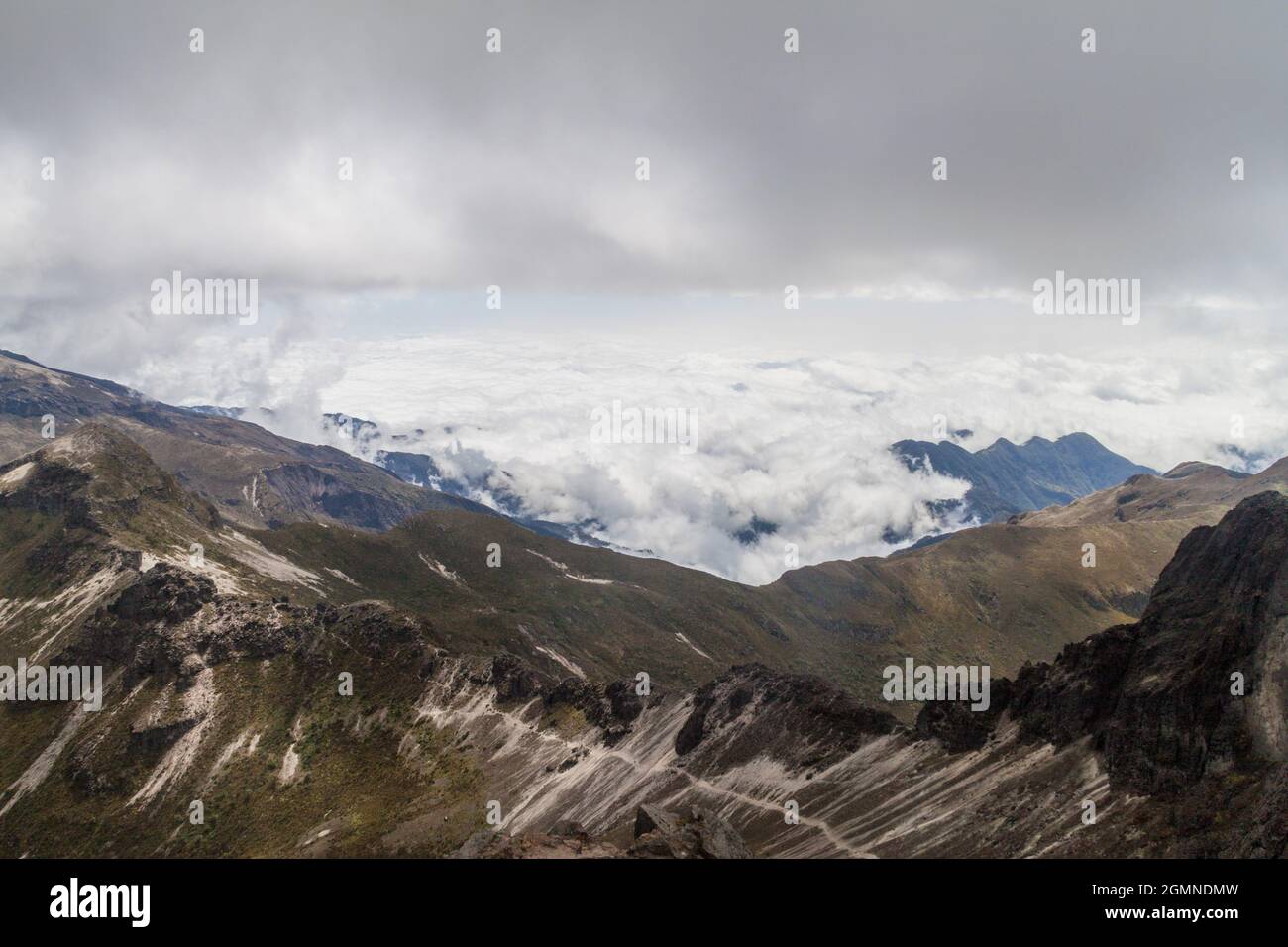 Crater rim of Rucu Pichincha volcano, Ecuador Stock Photo - Alamy