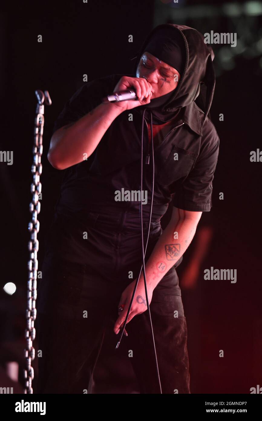 Miami FL, USA. 19th Sep, 2021. Trippie Redd performs during the Tripp ...