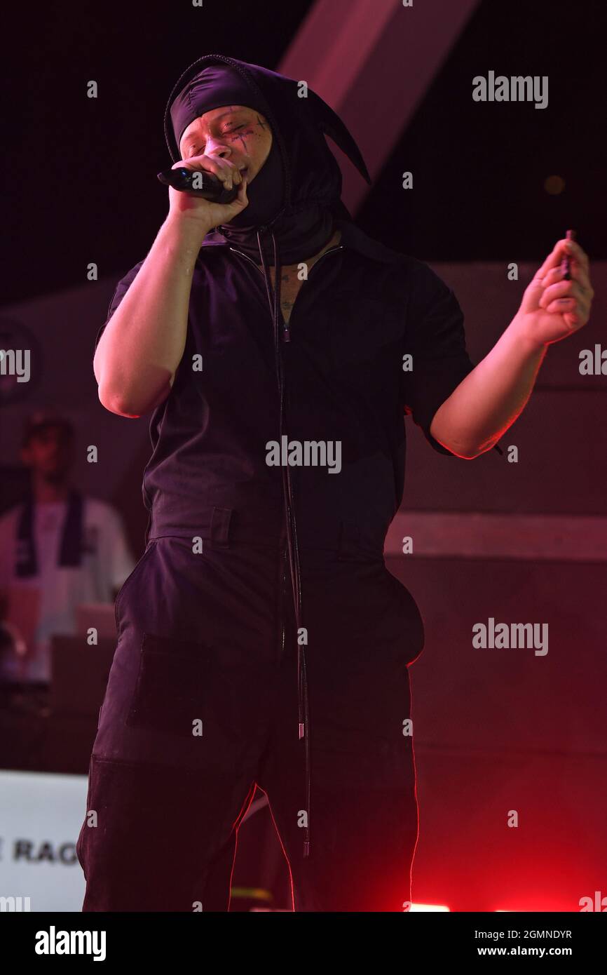 Miami FL, USA. 19th Sep, 2021. Trippie Redd performs during the Tripp ...