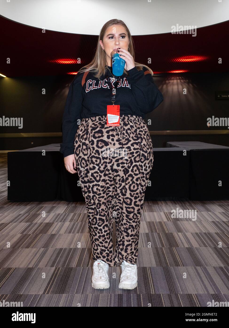 A visitor to VidCon London, the UK's largest event for fans, creators ...