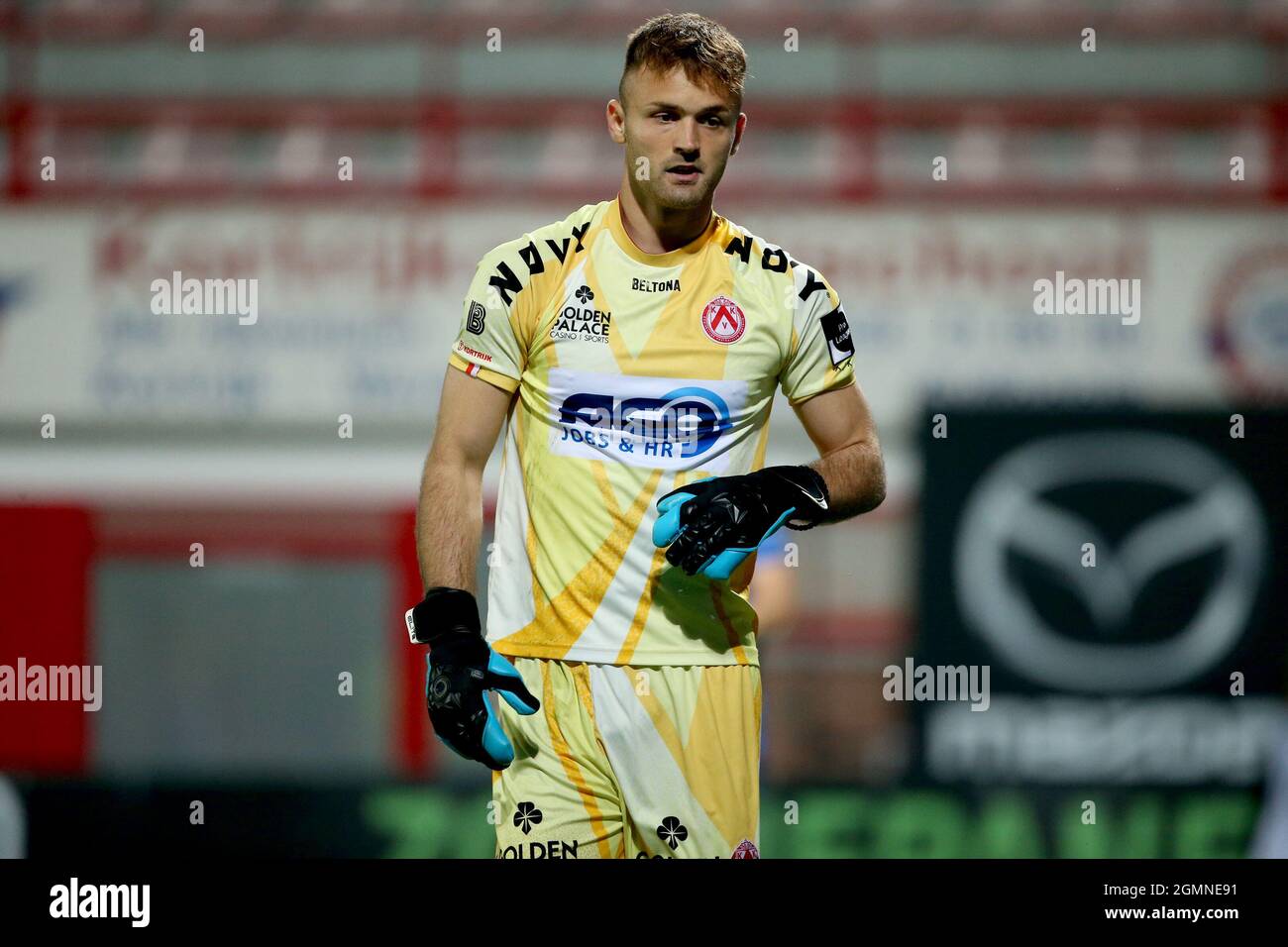 KORTRIJK, BELGIUM - SEPTEMBER 19: goalkeeper Marco Ilic of KV Kortrijk ...
