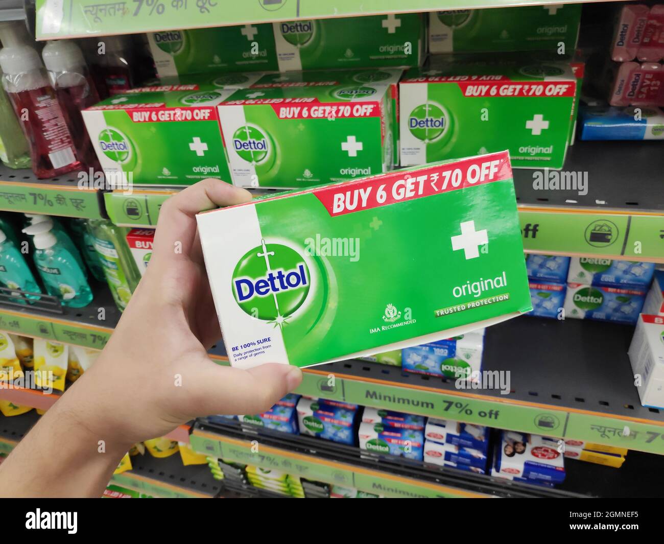 New Delhi, India, 12 April 2020:- Dettol Soap in Supermarket Stock ...