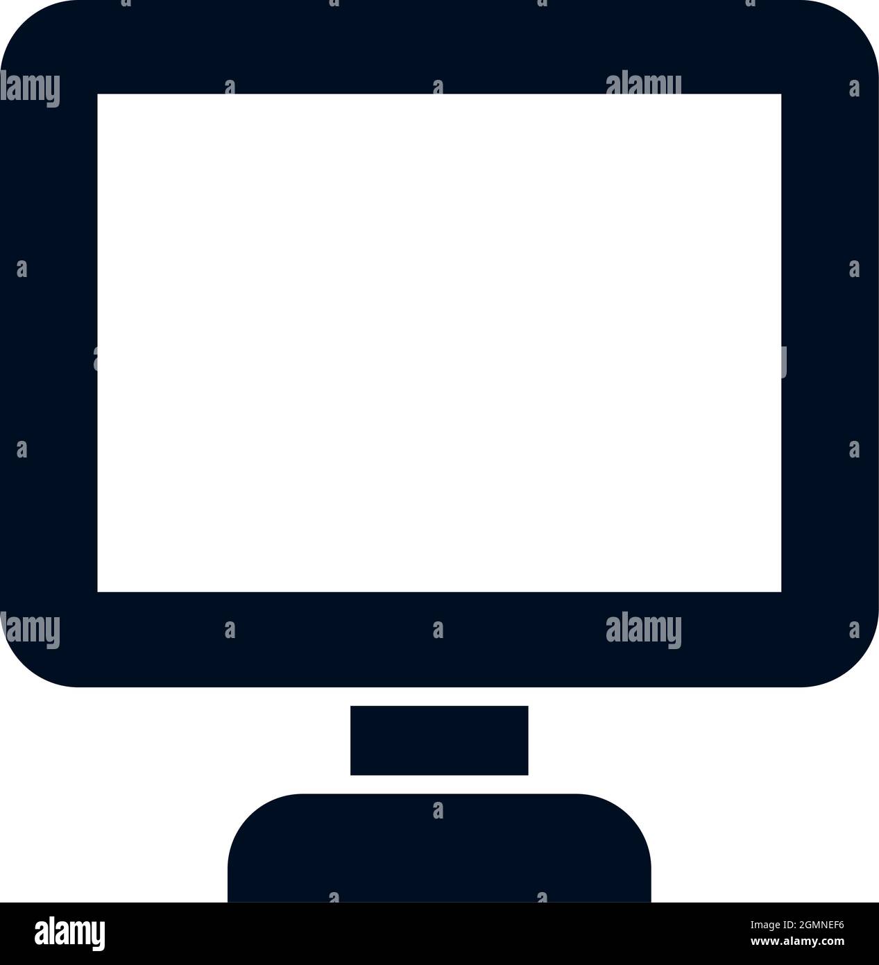 computer monitor icon on white background Stock Vector Image & Art - Alamy