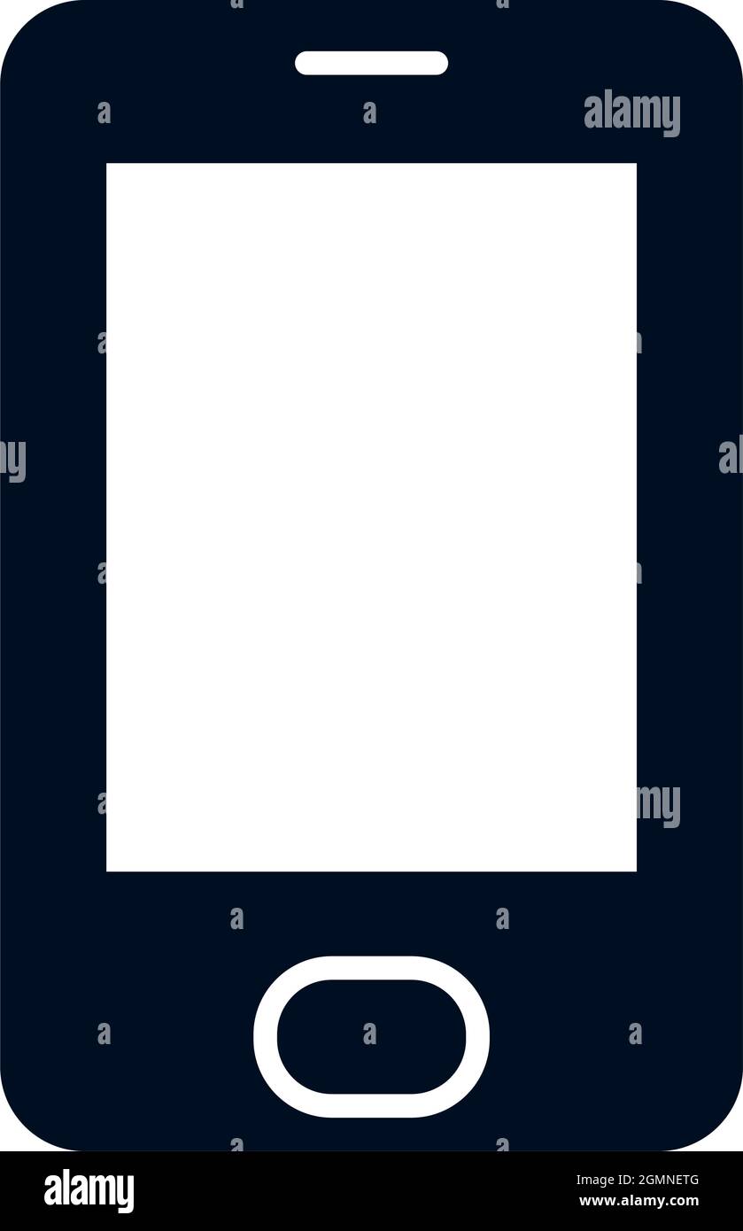 cellphone device icon on white background Stock Vector Image & Art - Alamy