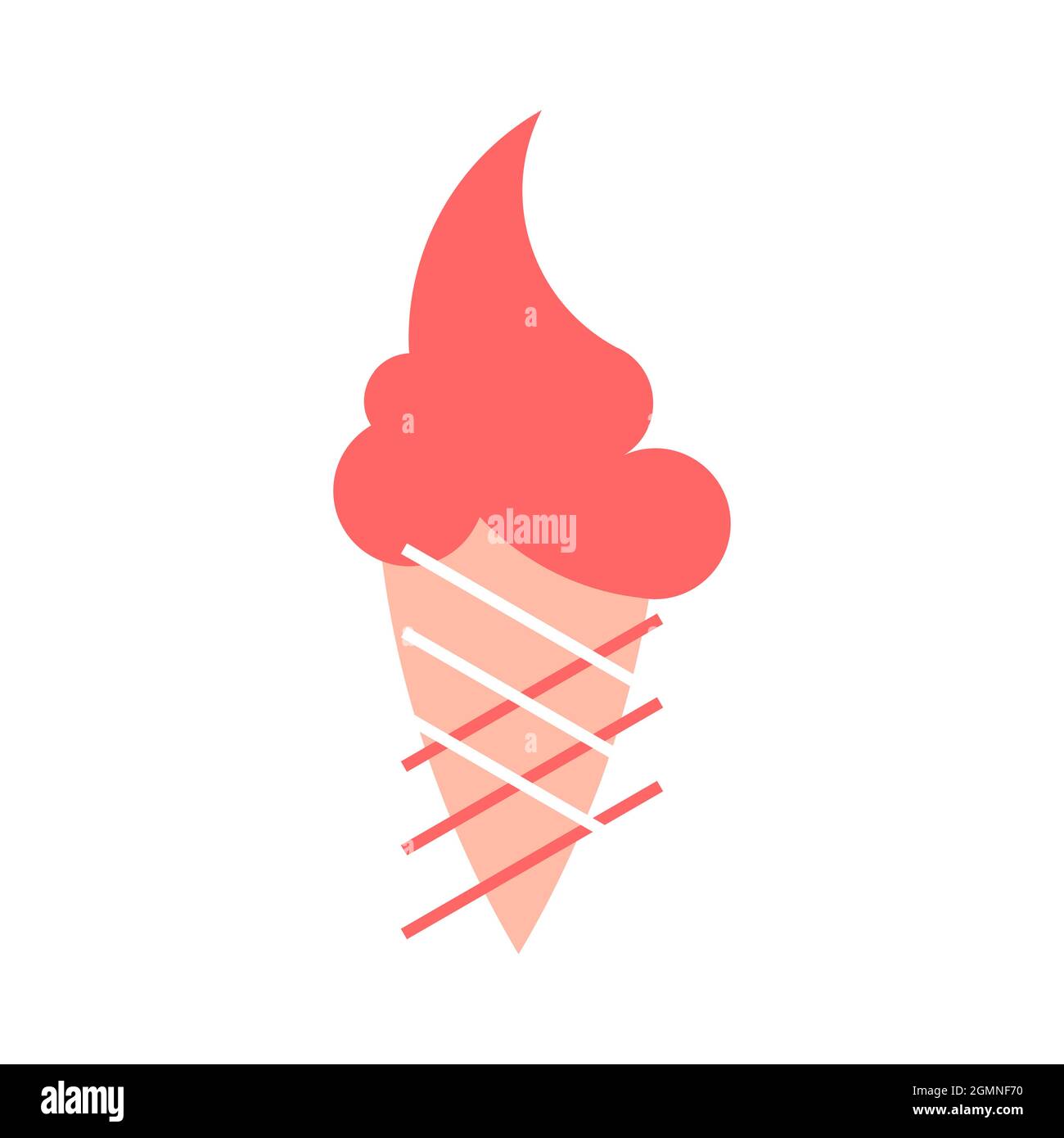 Golden Ice Cream Cone Logo
