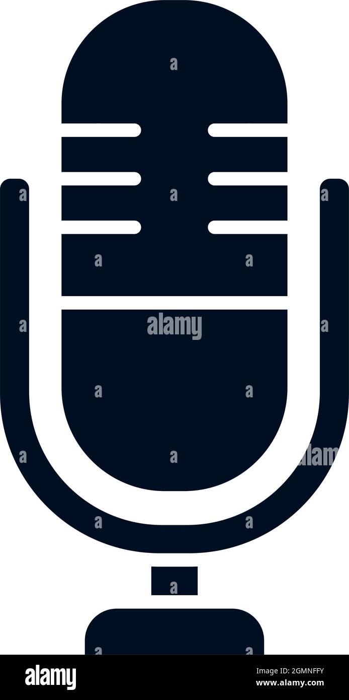 microphone icon on white background Stock Vector Image & Art - Alamy