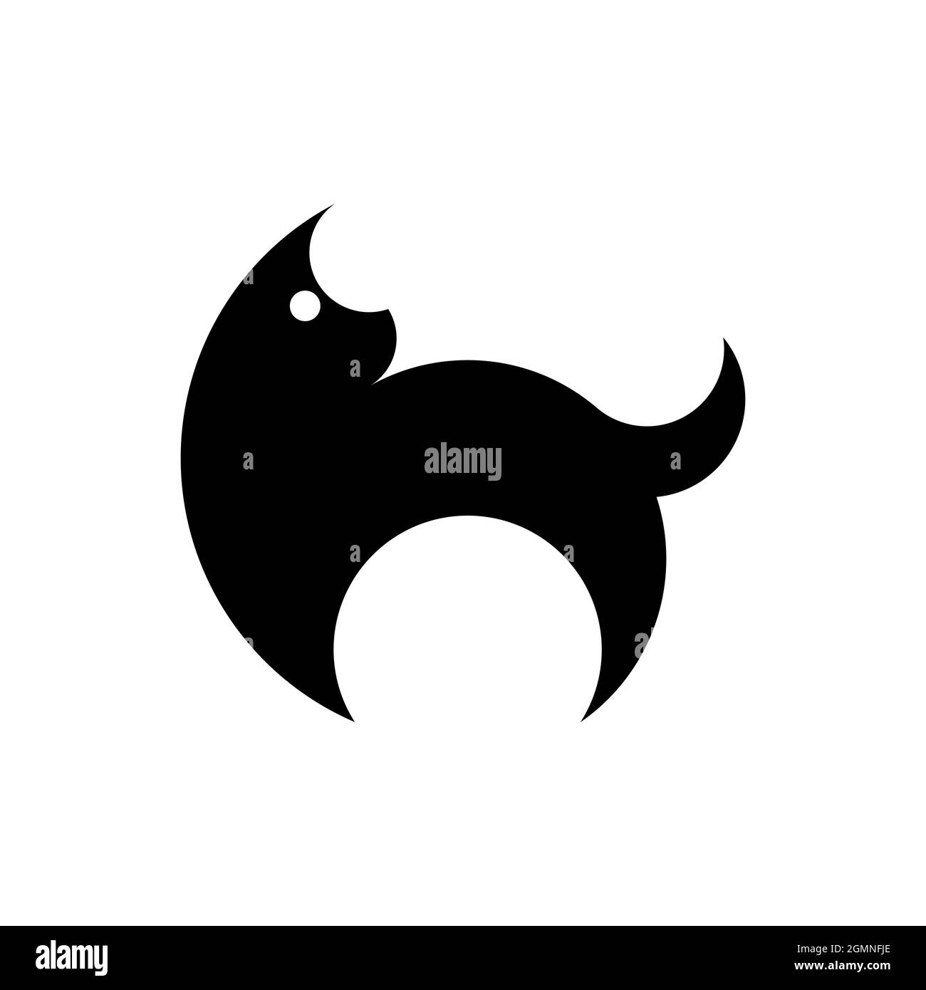 Vector cat in golden ratio style. Editable illustration Stock Vector ...