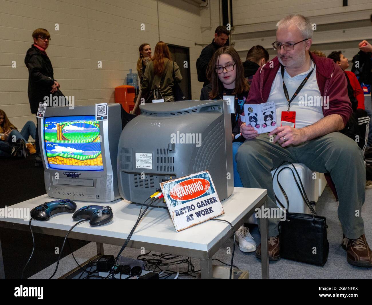 The retro video game area at VidCon 2019. VidCon London is the UK's ...