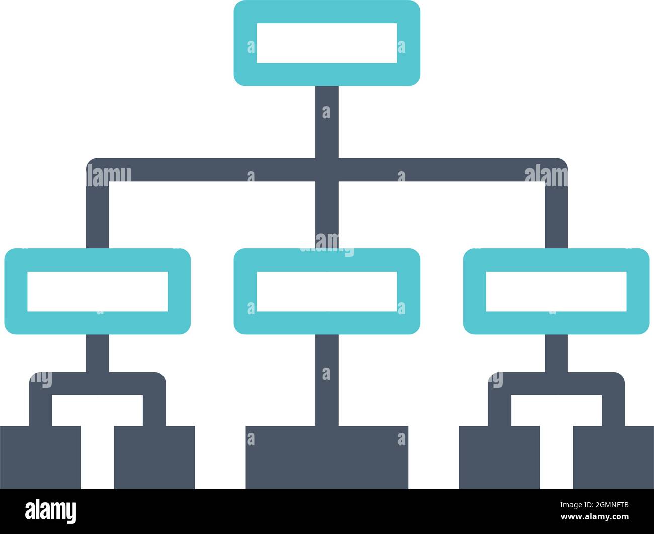 organizational chart icon on white background Stock Vector Image & Art ...