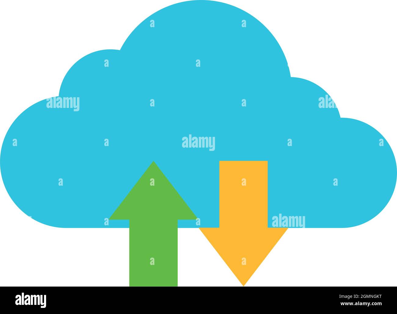 cloud storage with upload and download arrows Stock Vector Image & Art ...