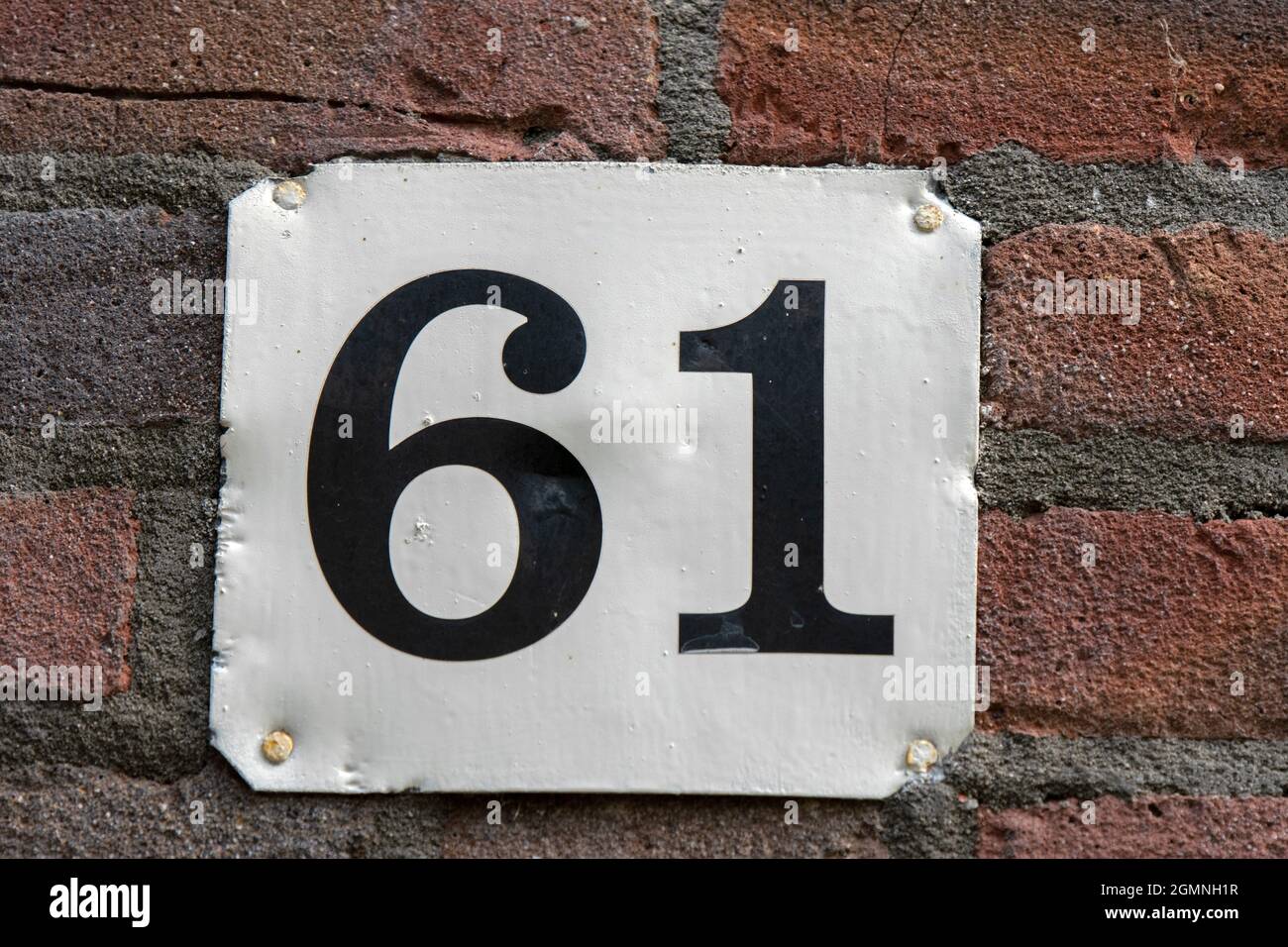 Close Up House Number 61 At Amsterdam The Netherlands 19-9-2021 Stock ...