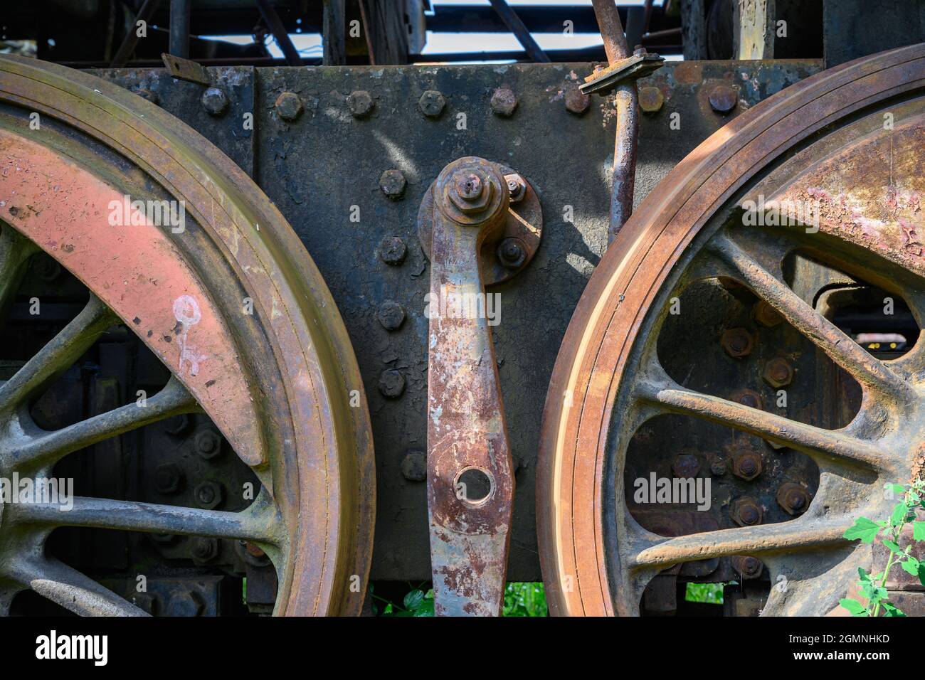 Old rusting steam locomotive wheels Stock Photo - Alamy