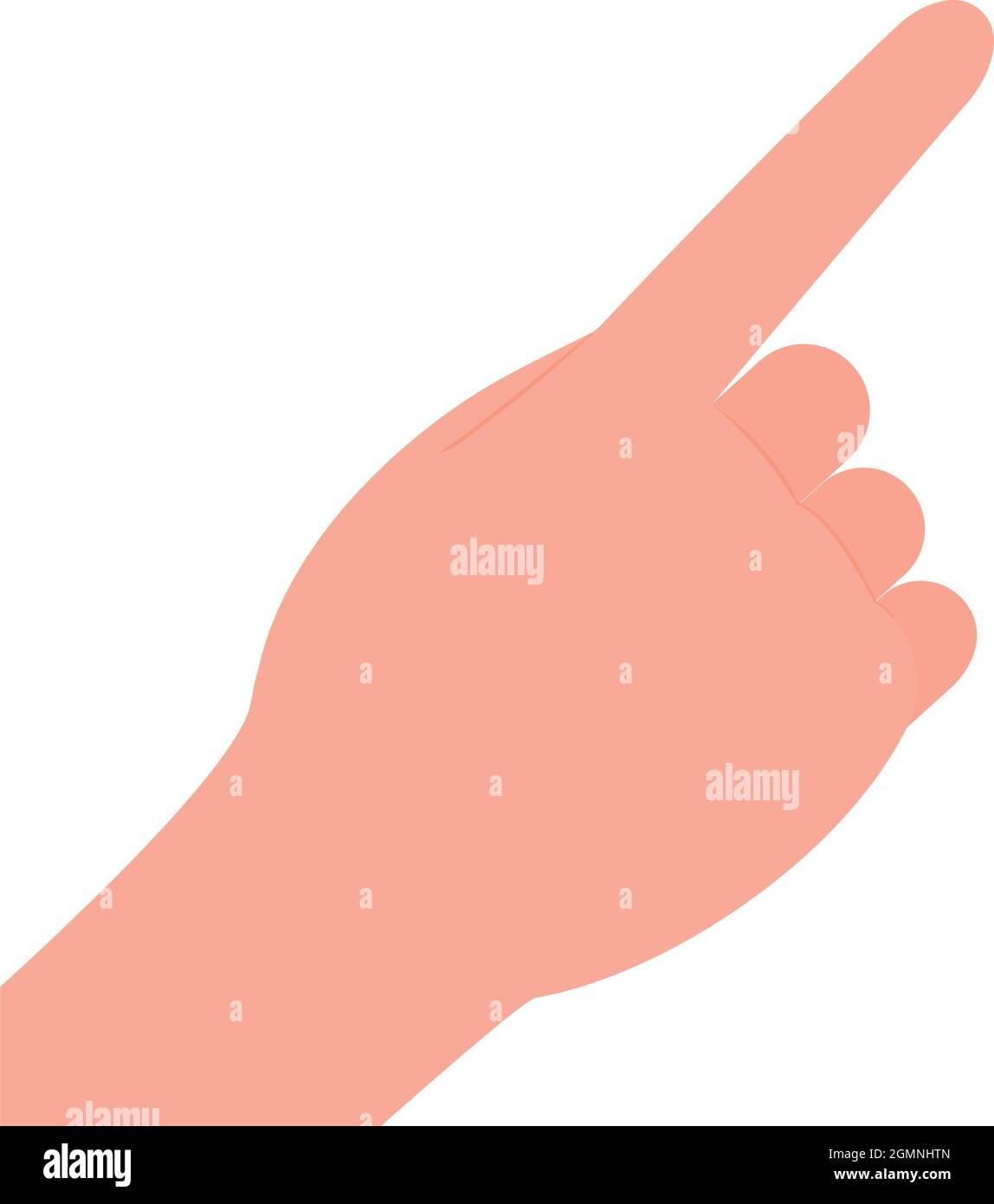 hand pointing icon on white background Stock Vector Image & Art - Alamy