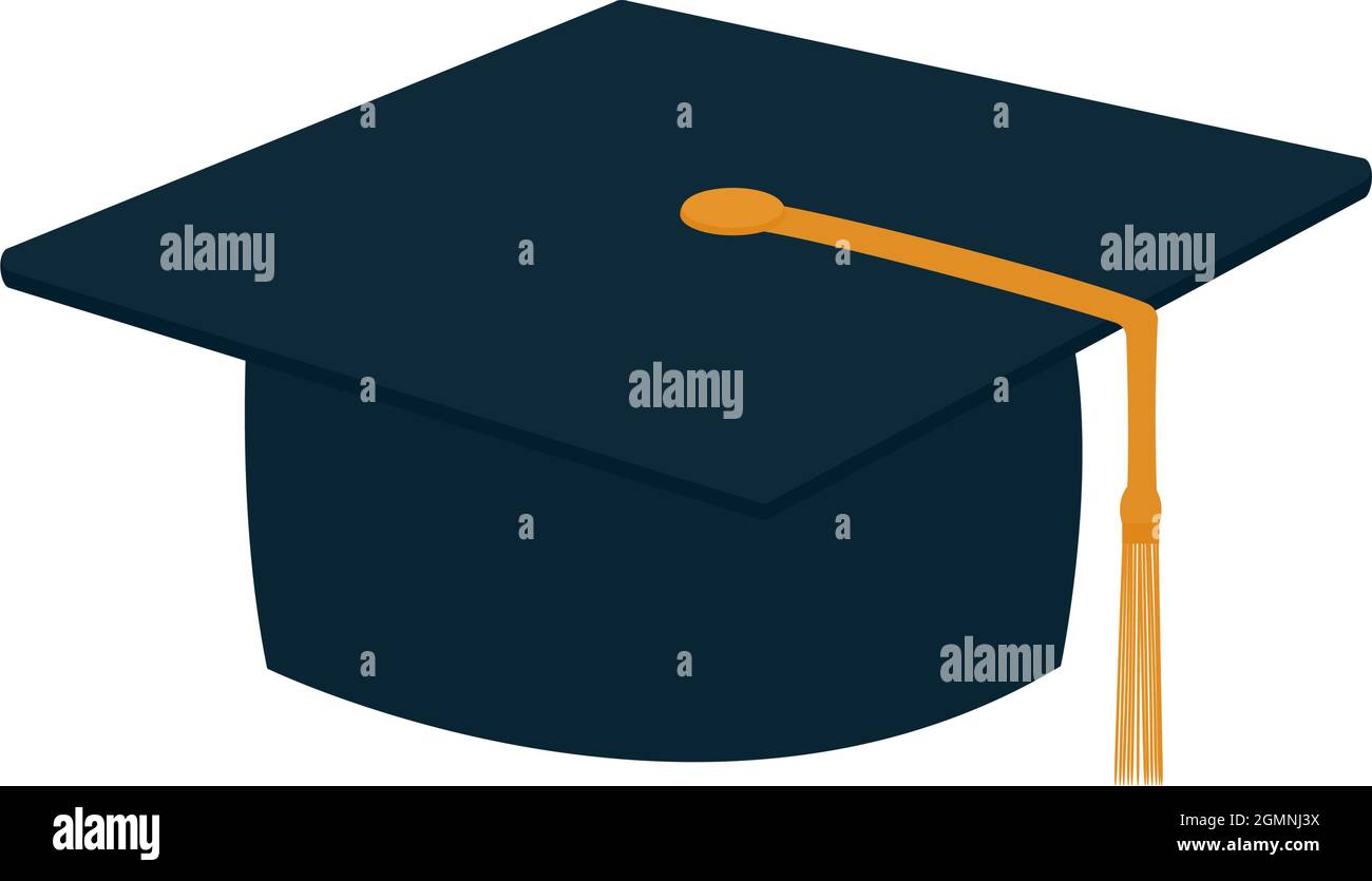 graduation hat on white background Stock Vector Image & Art - Alamy