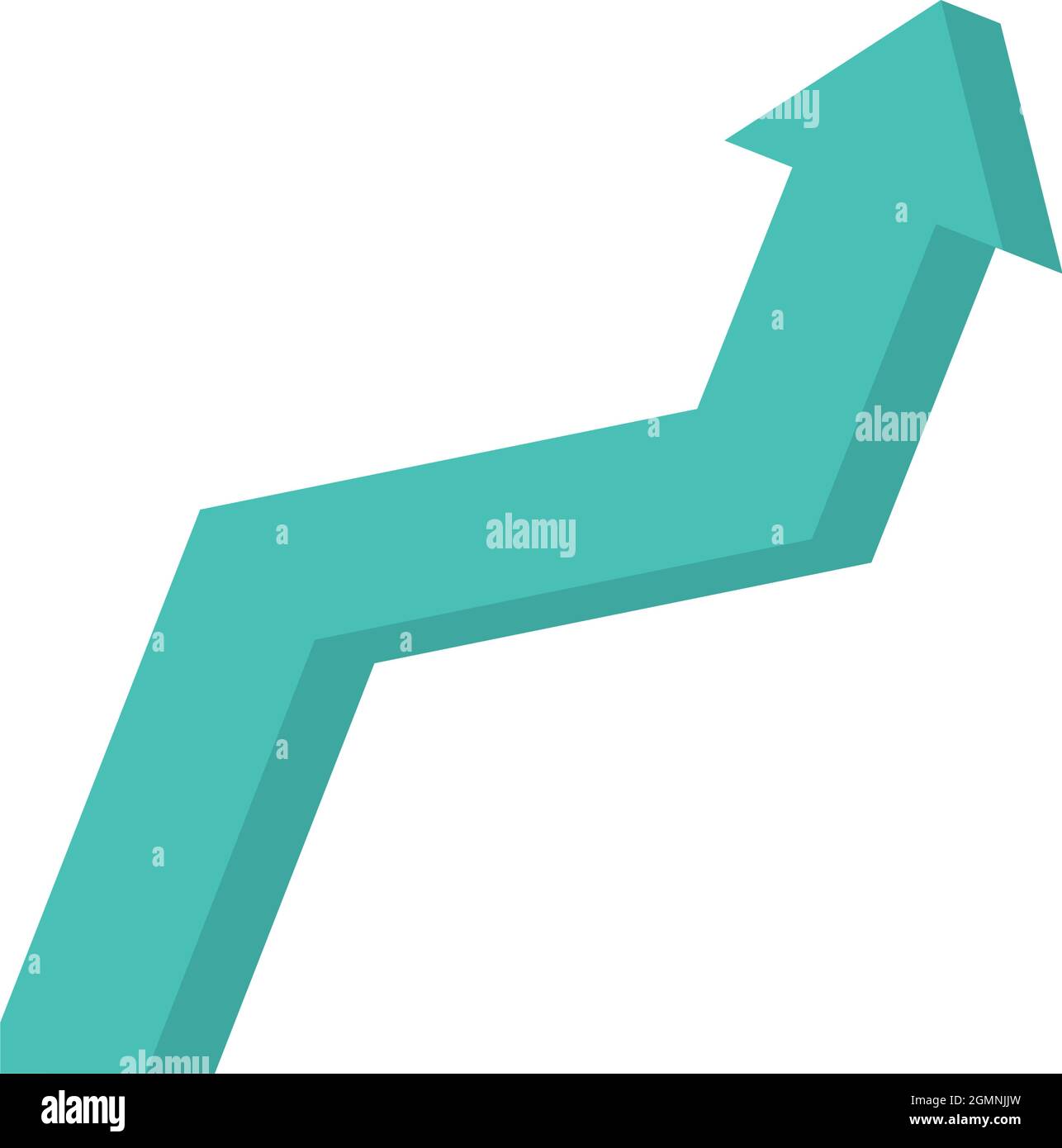 ascending arrow icon on white background Stock Vector Image & Art - Alamy