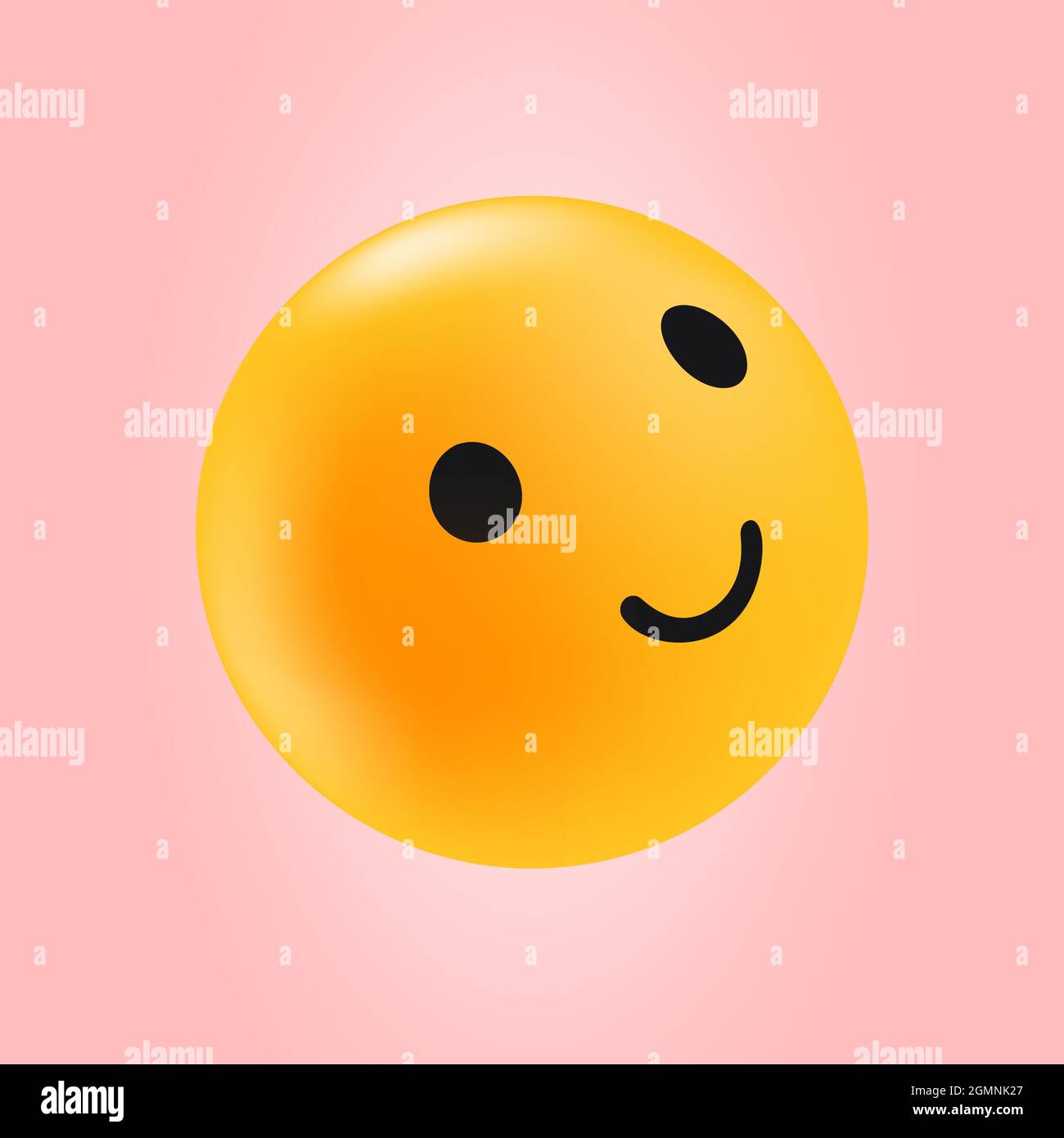 Isolated Smiling Face. Positive Emotion Face for Social Media. Vector ...