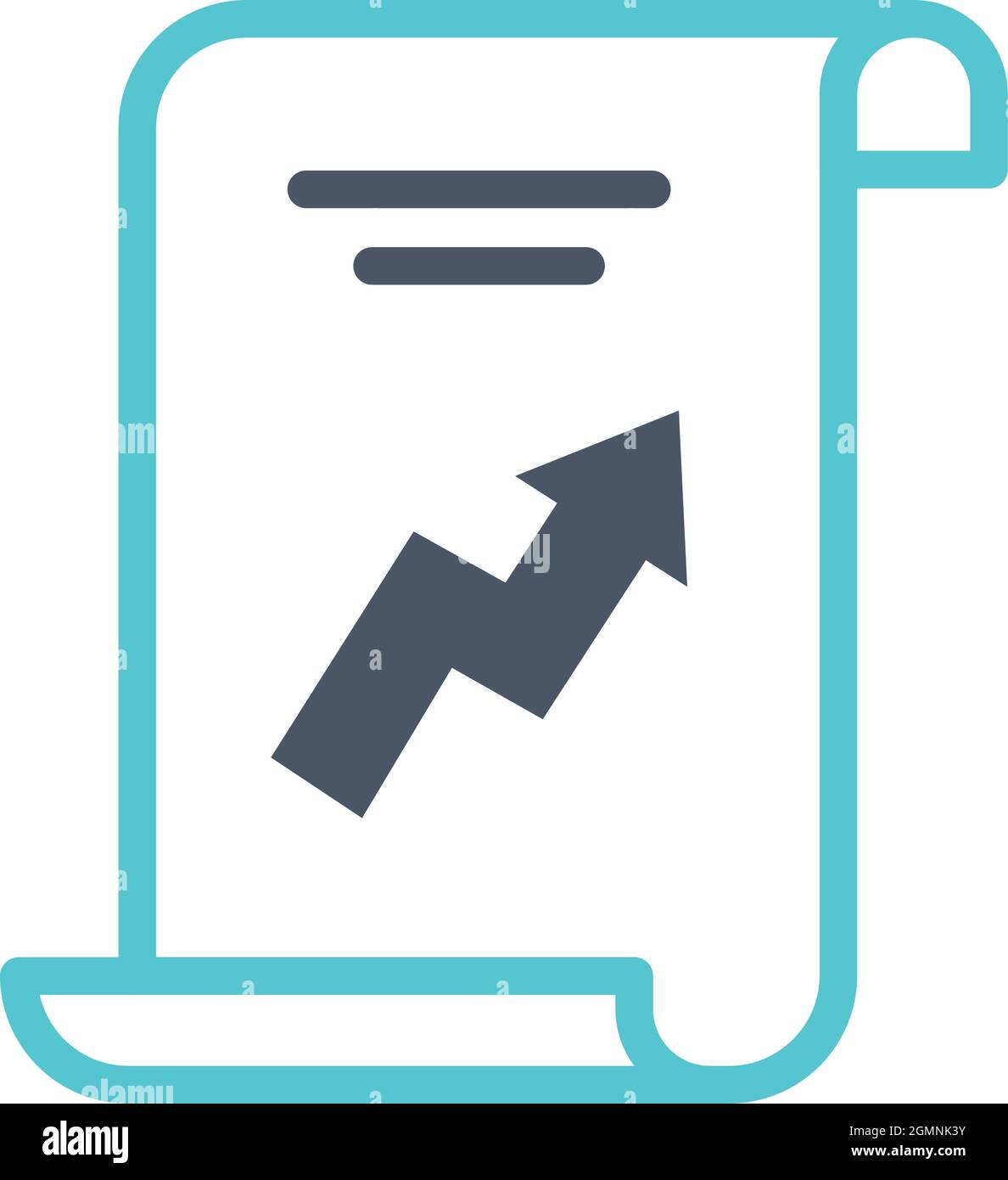 document with trending arrow design Stock Vector Image & Art - Alamy