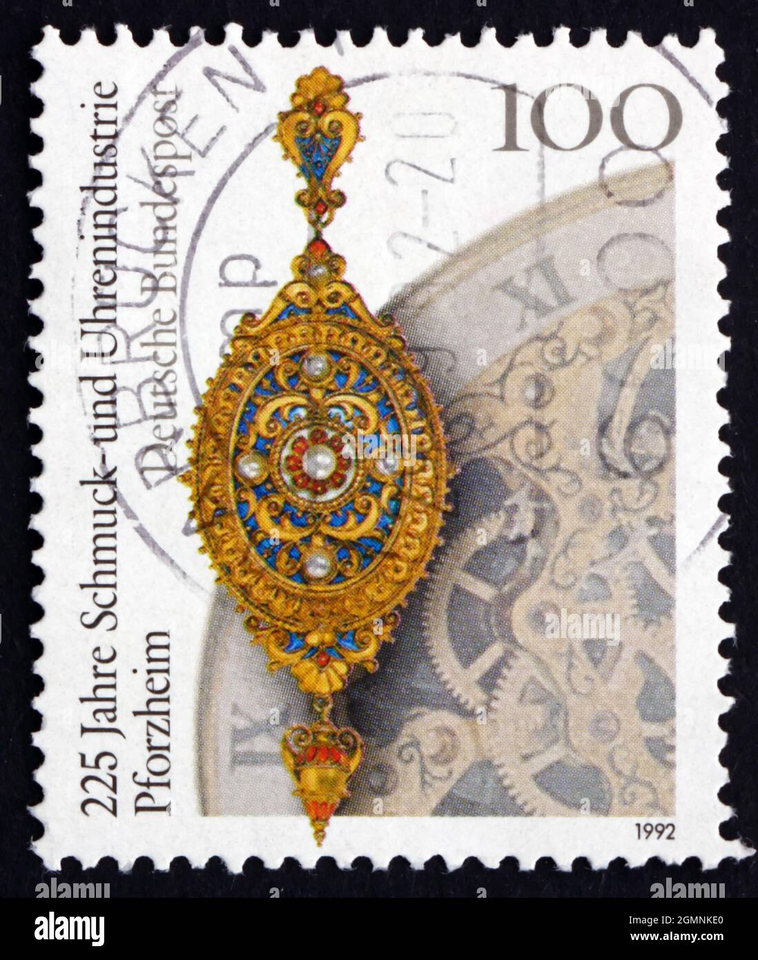 GERMANY - CIRCA 1992: a stamp printed in the Germany shows Jewelry and ...