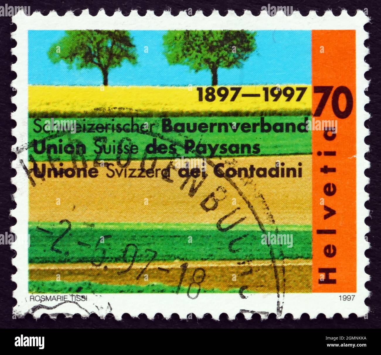 SWITZERLAND - CIRCA 1997: a stamp printed in the Switzerland shows ...