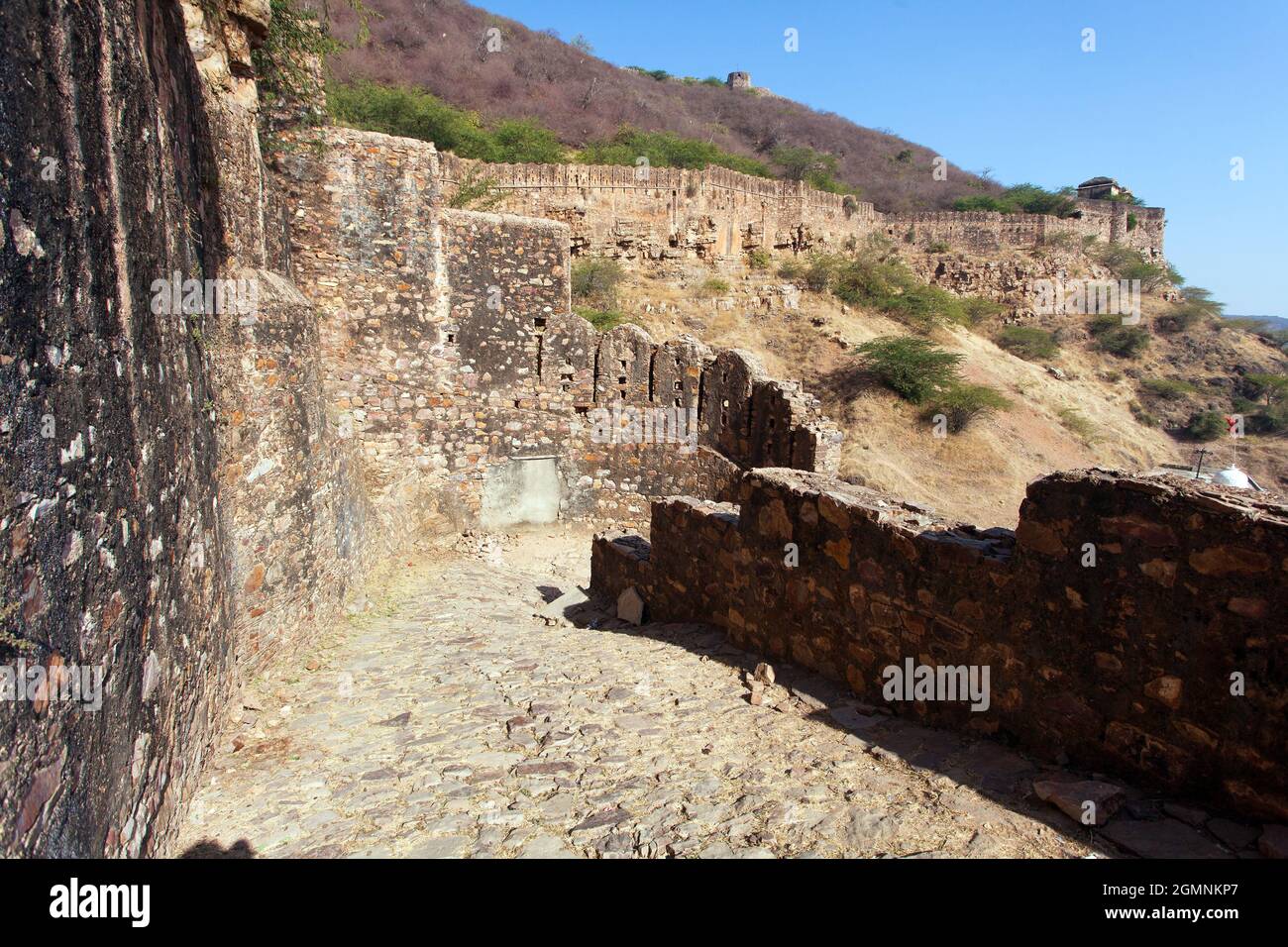 Taragarh fort in Bundi town, typical medieval fortress in Rajasthan ...